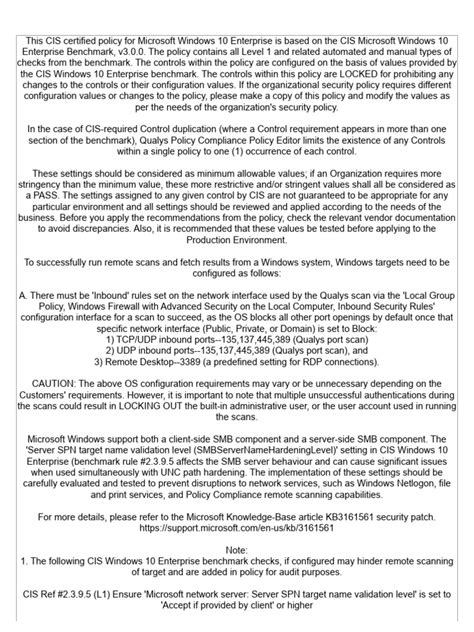Cis Benchmark For Microsoft Windows 10 Enterprise V3 0 0 Automated