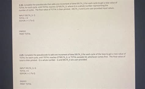 Solved 227 Complete The Pseudocode Min And Max Are The