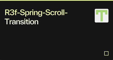 R3f Spring Scroll Transition Codesandbox