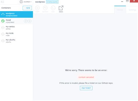 Cannot Create Container Image · Issue 4934 · Dockerkitematic · Github
