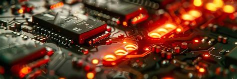 Premium Photo Abstract Green Circuit Board Microchip And