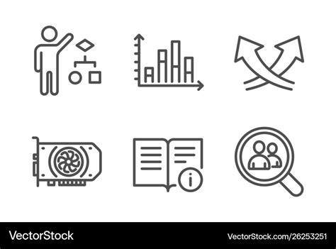 Algorithm Gpu And Diagram Graph Icons Set Vector Image