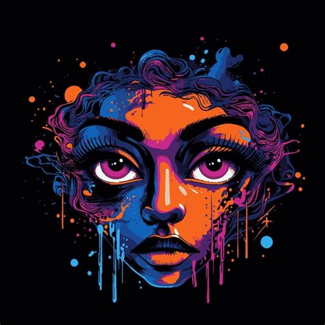 Premium Vector Cosmic Elegance Mesmerizing Black Woman In Wild