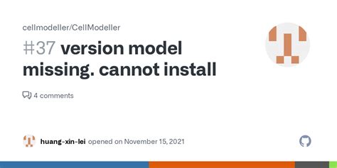 Version Model Missing Cannot Install Issue Cellmodeller CellModeller GitHub