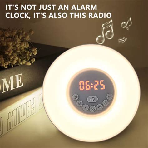Dawn Simulator Clocks Led Display Wakeup Light Alarm Clock Sleep Aid