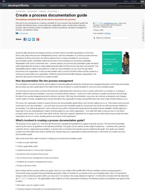 awesome business process documentation template