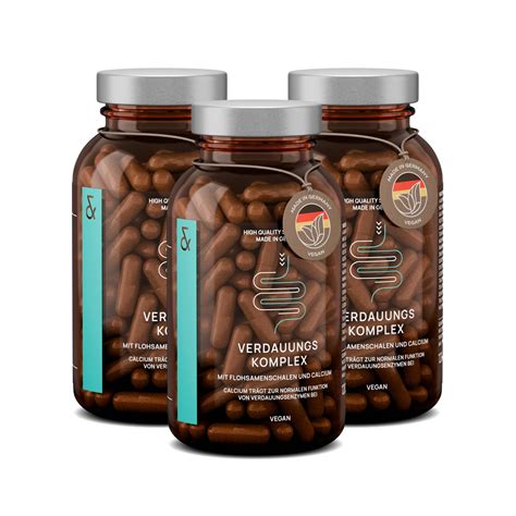 3 Set Psyllium Capsules 2200mg Daily Dose With Caraway And Fennel