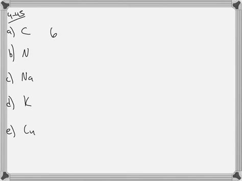 SOLVED List The Symbol And Atomic Number Of Each Element A Numerade