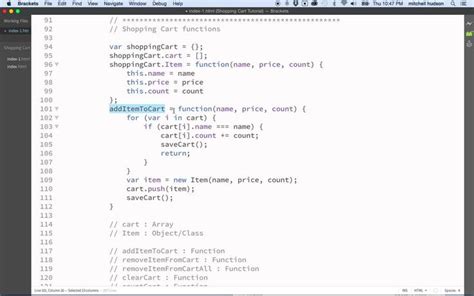 23 shopping cart add cart methods to object shopping cart tutorial method