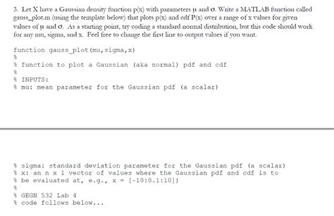 Solved 3 Let X Have A Gaussian Density Function P X With