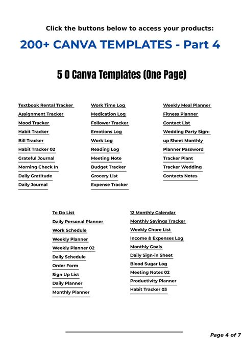 Mega Bundle Canva Templates 200 Canva Templates 100 Editable Planner School Business