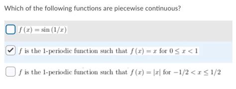 Solved For Which Of The Following Functions Does The Fourier