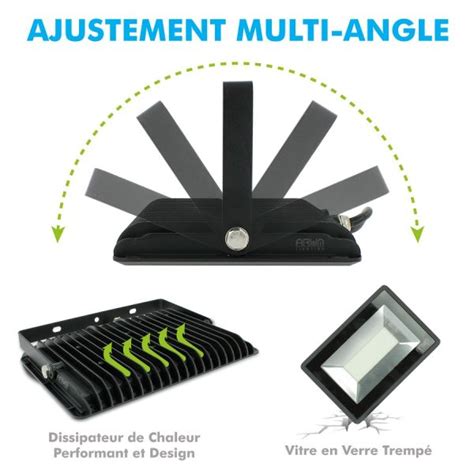 Projecteur LED W Forte luminosité Lumens de IP Eclairage design