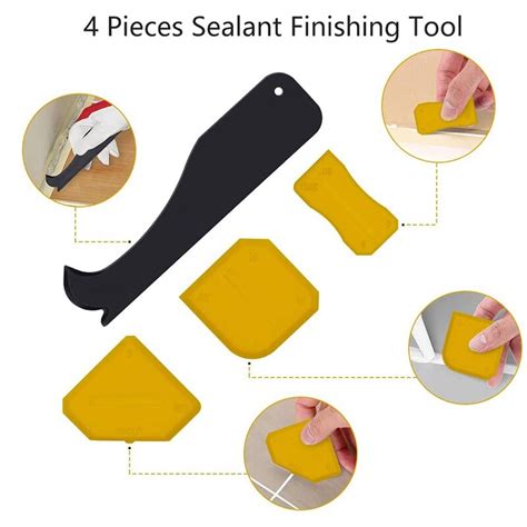 13pcs Hand Caulking Tools Kit Caulk Remover Tools Silicone Sealant Finishing Tool Caulk Nozzle