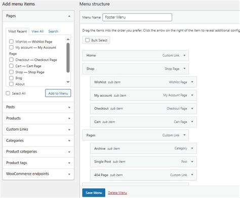 access and configure menu settings in uniform uniform