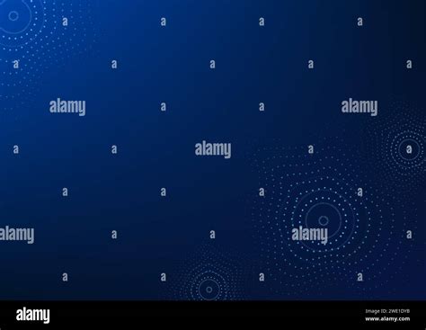 Abstract Technology Background Circle Wave Dot Particle That Represents Big Data Innovation