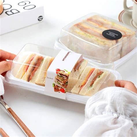 직사각 샌드위치 케이스 50개 일회용 포장 용기 보틀세상