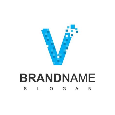 Premium Vector Letter V Pixel Logo