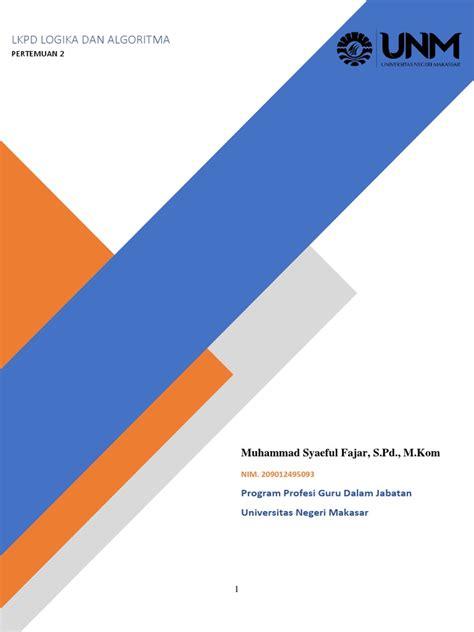 Lkpd 312 Logika Dan Algoritma Muhammad Syaeful Fajar Pdf