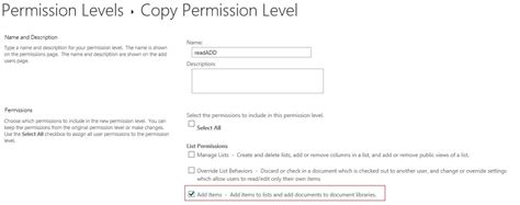 Custom Permission Level Microsoft Qanda