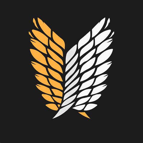 Golden Aot Scout Regiment Sign Texture Graphic Design Anime Canvas Attack On Titan