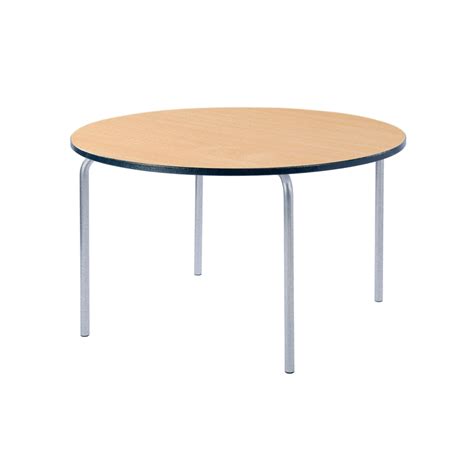 Uk Metalliform Equation Circular Classroom Beech Table Desk 1200