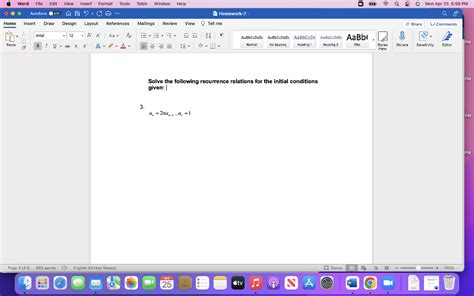 Solved Word File Edit View Insert Format Tools Table Window