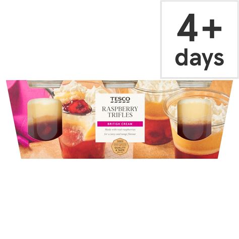 Tesco Raspberry Trifles 3 X 135g 405g Tesco Groceries