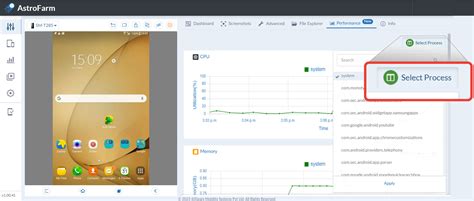 astrofarm now enables cpu and memory utilization detection per process