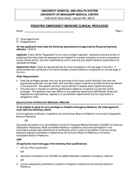 Fillable Online Clinical Privileges Application Documents Fax Email Print Pdffiller