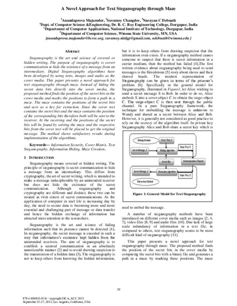 Pdf Figure 1 General Model For Text Steganography A Novel Approach