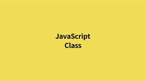 Javascript Class