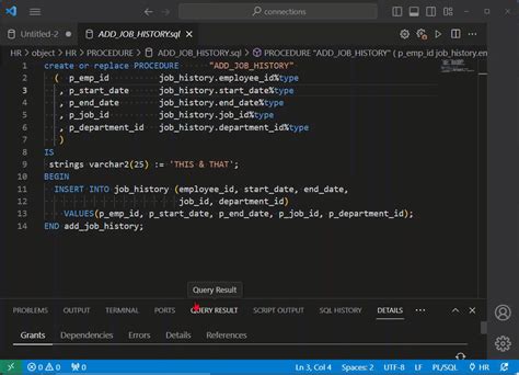 Go To Declaration Vs Peek In Sqldev For Vs Code