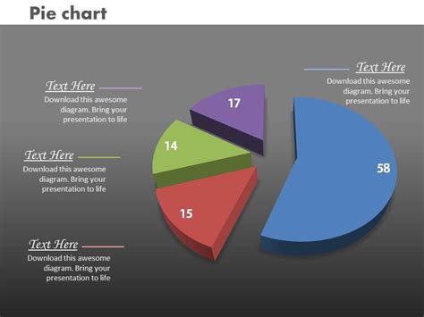 0414 Pie Chart With Data Division Powerpoint Graph Powerpoint