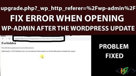 Fix Error When Opening Wp Admin After Update Solved Upgradephpwp