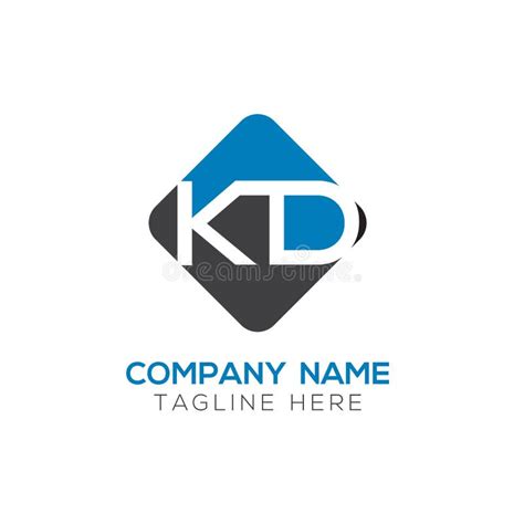 Initial Alphabet Kd Logo Design Vector Template Abstract Letter Kd