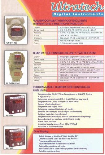 Ultratech Digital Temperature Controller 0 5 Fs 230 Vac At Rs 1250