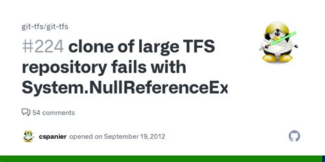 clone of large tfs repository fails with system nullreferenceexception