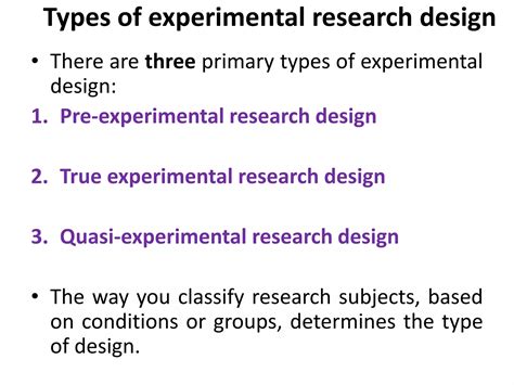 Types Of Experimental Design Pptx