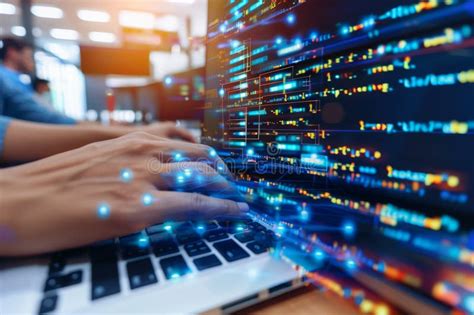 Code Flowing From Hands Stock Illustration Illustration Of Developer