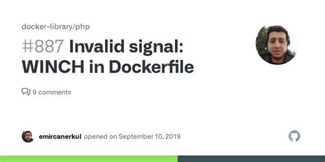 Invalid Signal Winch In Dockerfile · Issue 887 · Docker Libraryphp