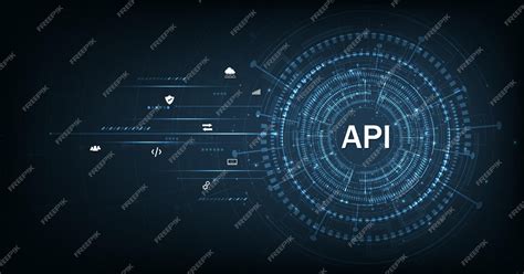 Premium Vector Application Programming Interface Api On Blue Background