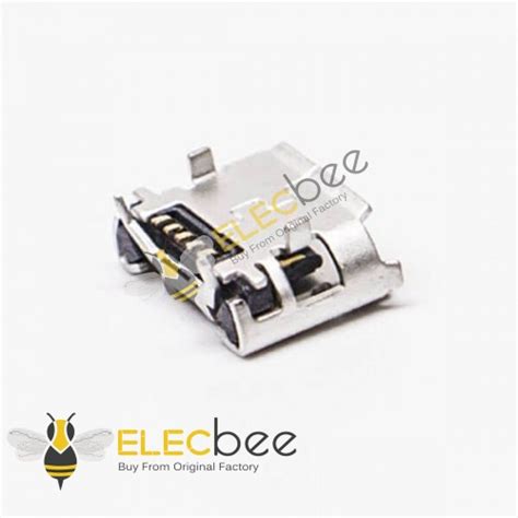 Micro Female Usb Pin Smt Type B Degree For Pcb Mount Pcs