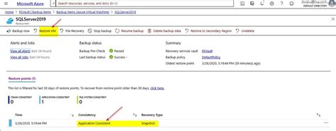 Restore An Azure Sql Vm Using Recovery Services Vault
