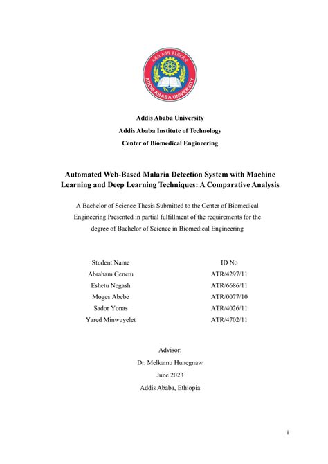 Pdf Automated Web Based Malaria Detection System With Machine