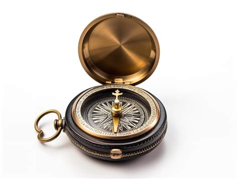 Premium Photo Vintage Compass Navigational Elegance Isolated On White