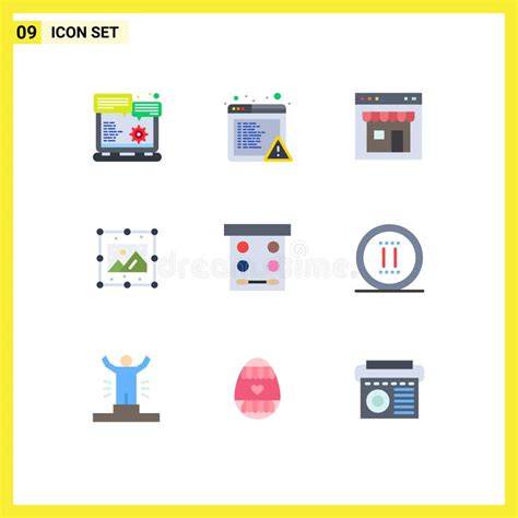 9 Flat Color Concept For Websites Mobile And Apps Eye Shadow Image Interface Picture