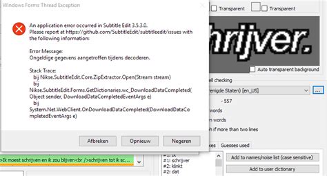 Error While Downloading Language · Issue 2578 · Subtitleeditsubtitleedit · Github