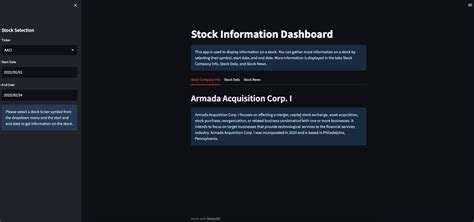 Github Andychen Stock Dashboard