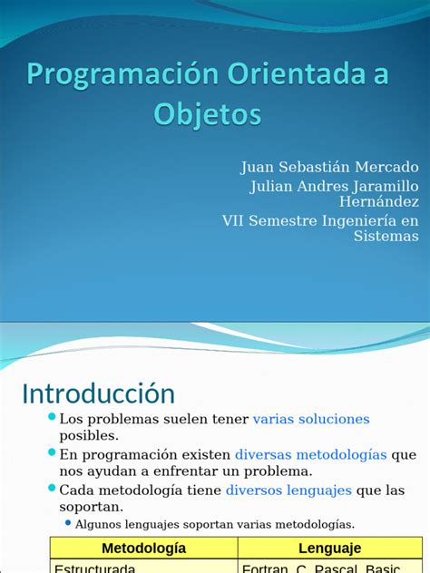 Programación Orientada A Objetos Pdf Programación Orientada A Objetos Objeto Informática